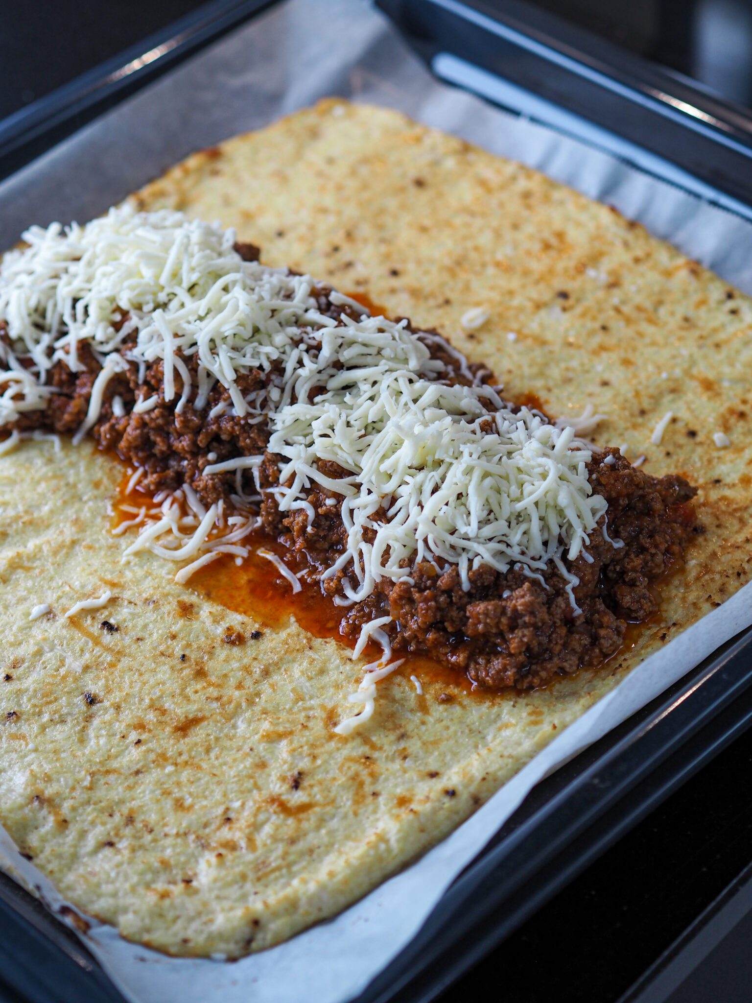 Blomkåls calzone med bolognese - Madmors
